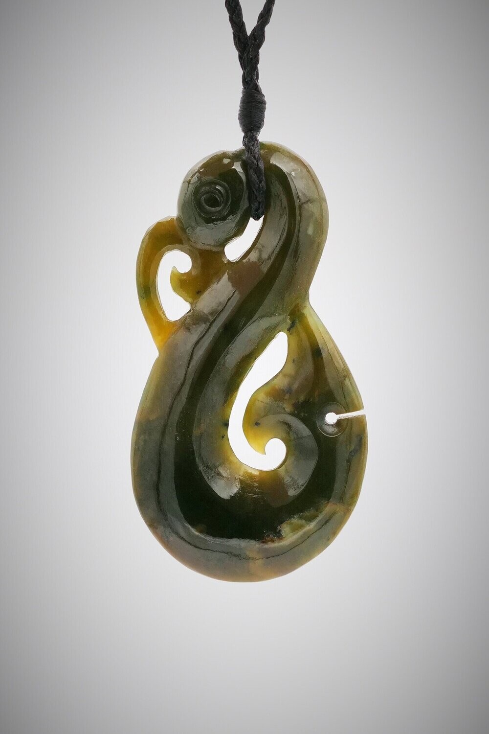 Moko Pounamu Manaia NZ Genuine Raukaraka Greenstone - Iwitea