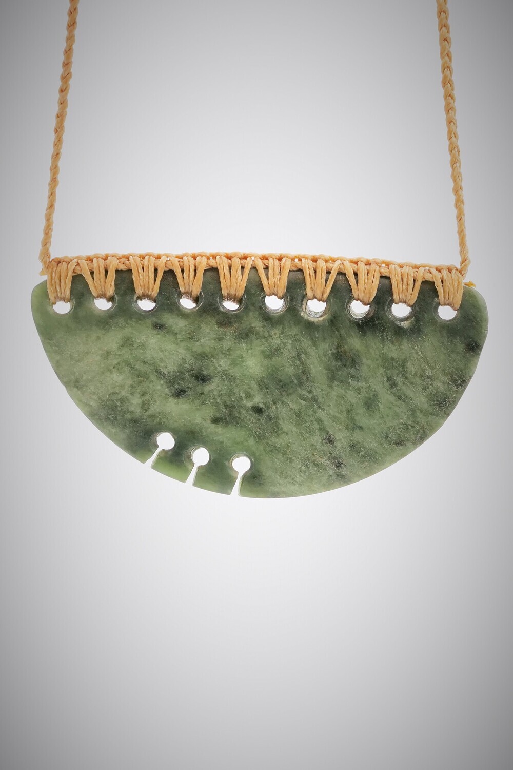 Greenstone Breastplate NZ Genuine Inanga stone - Moutere