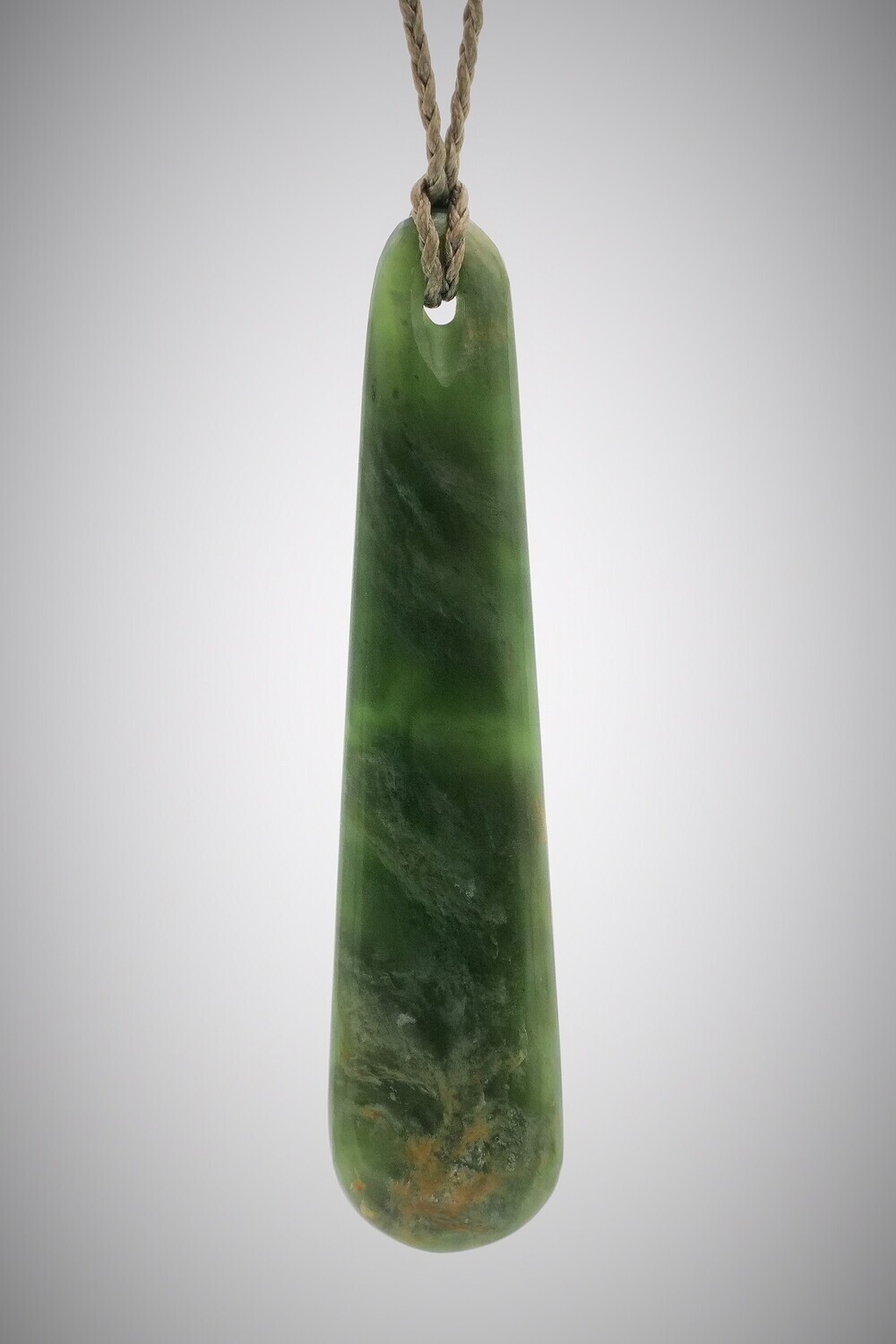 Moko Pounamu Roimata Teardrop NZ Genuine Kawakawa Flower Greenstone - Tihoi