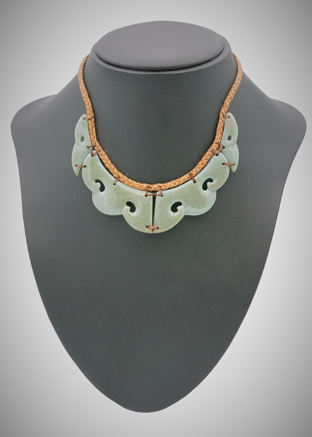Moko Pounamu Contemporary Necklace Greenstone NZ Genuine Inanga stone ...