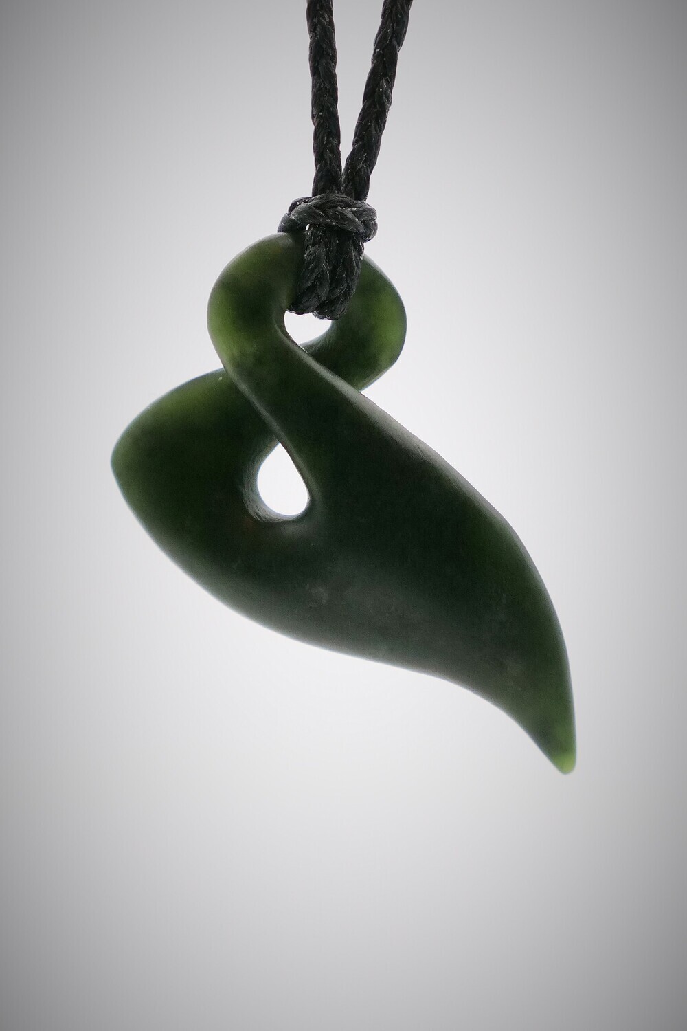 Moko Pounamu Contemporary Single Pikorua NZ Genuine Kawakawa Greenstone ...