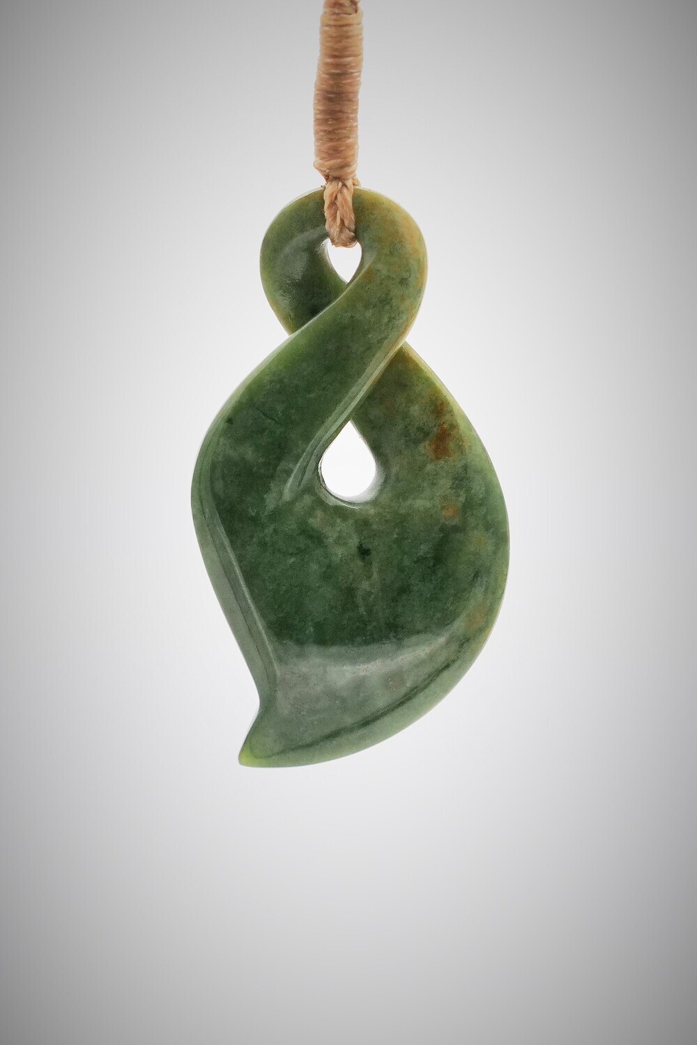 Greenstone Double Twist NZ Genuine Marsden Flower Jade - Opoutere