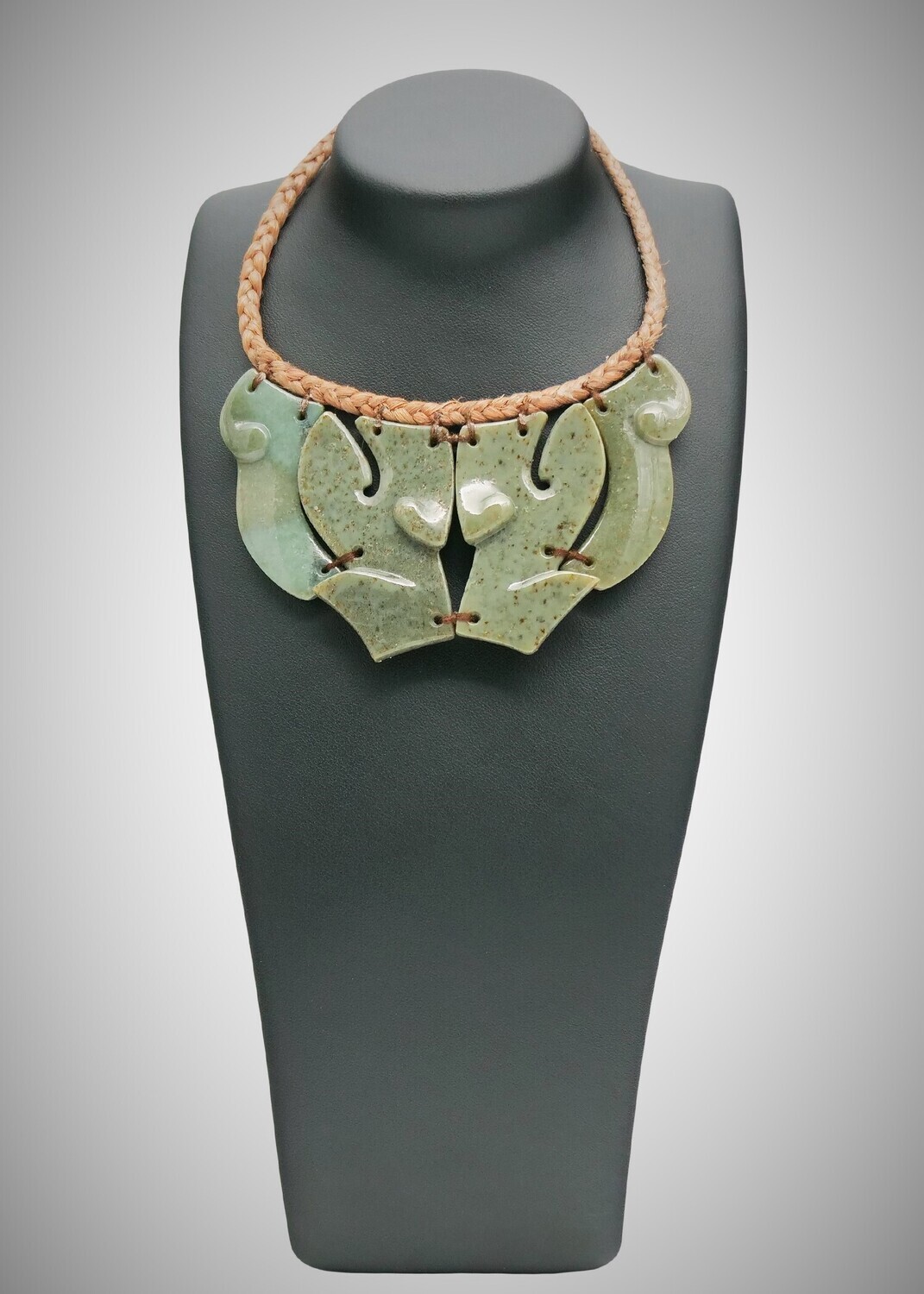 Moko Pounamu Contemporary Necklace Greenstone NZ Genuine Inanga stone ...