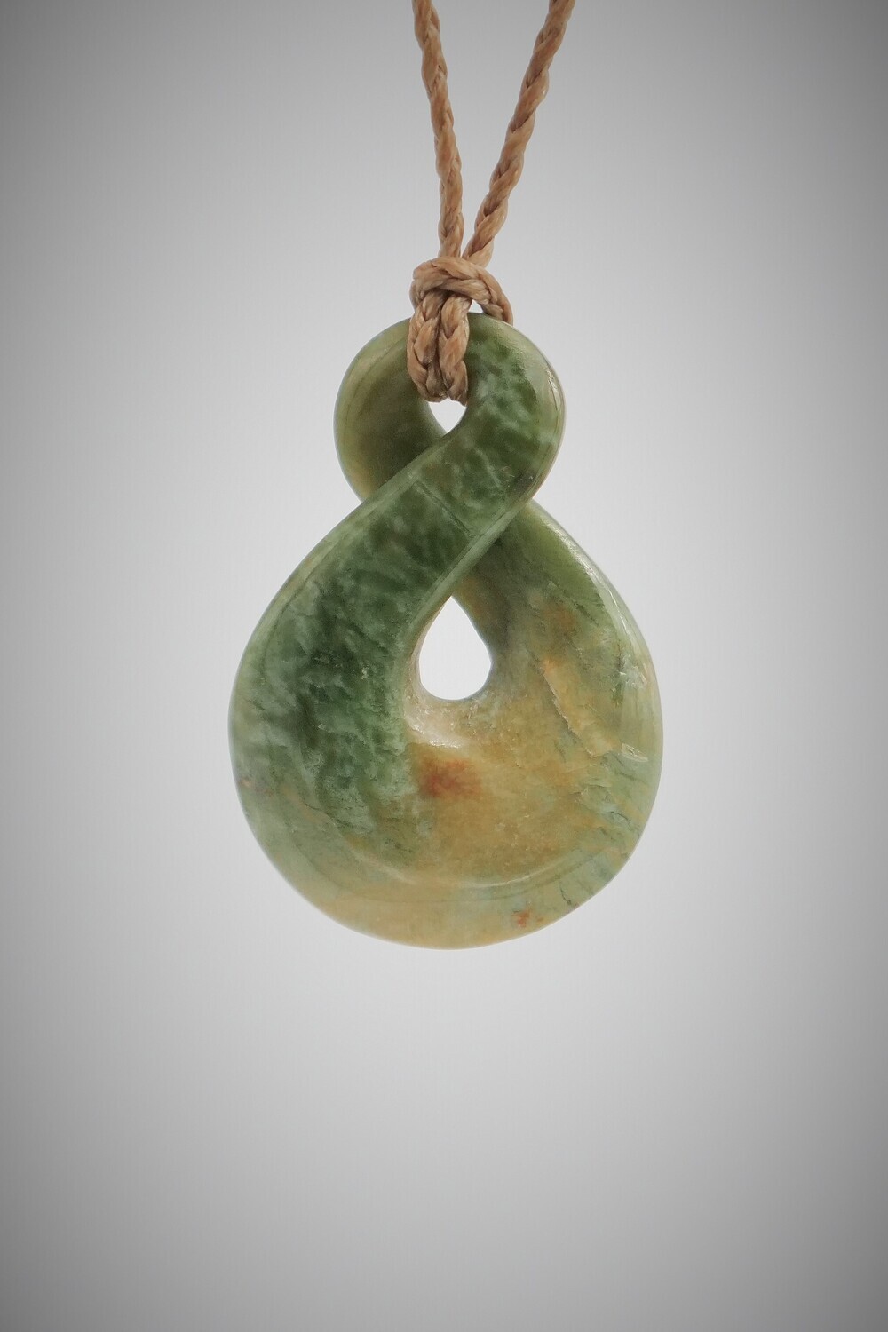 Greenstone Double Twist NZ Genuine Marsden Flower Jade - Opoutere