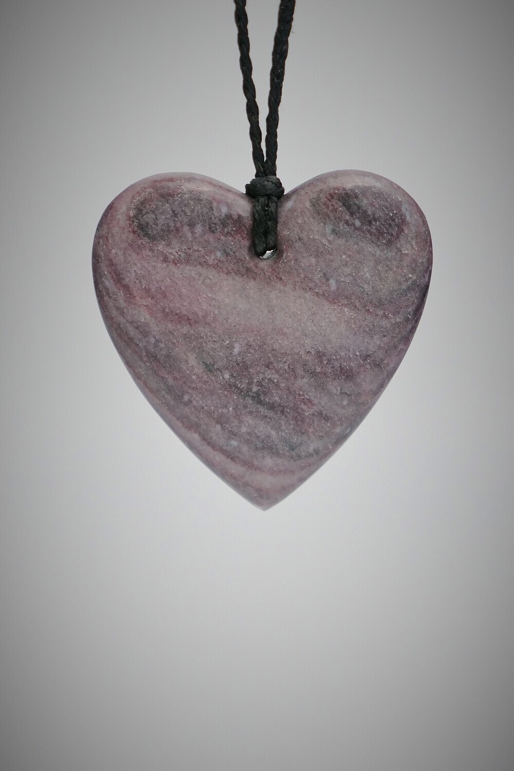 Moko Pounamu, Heart NZ Genuine Aroha stone - Titoki