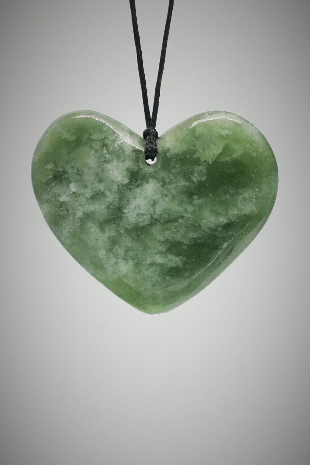 Moko Pounamu Greenstone Heart Pendant NZ Genuine Kahotea Pounamu ...