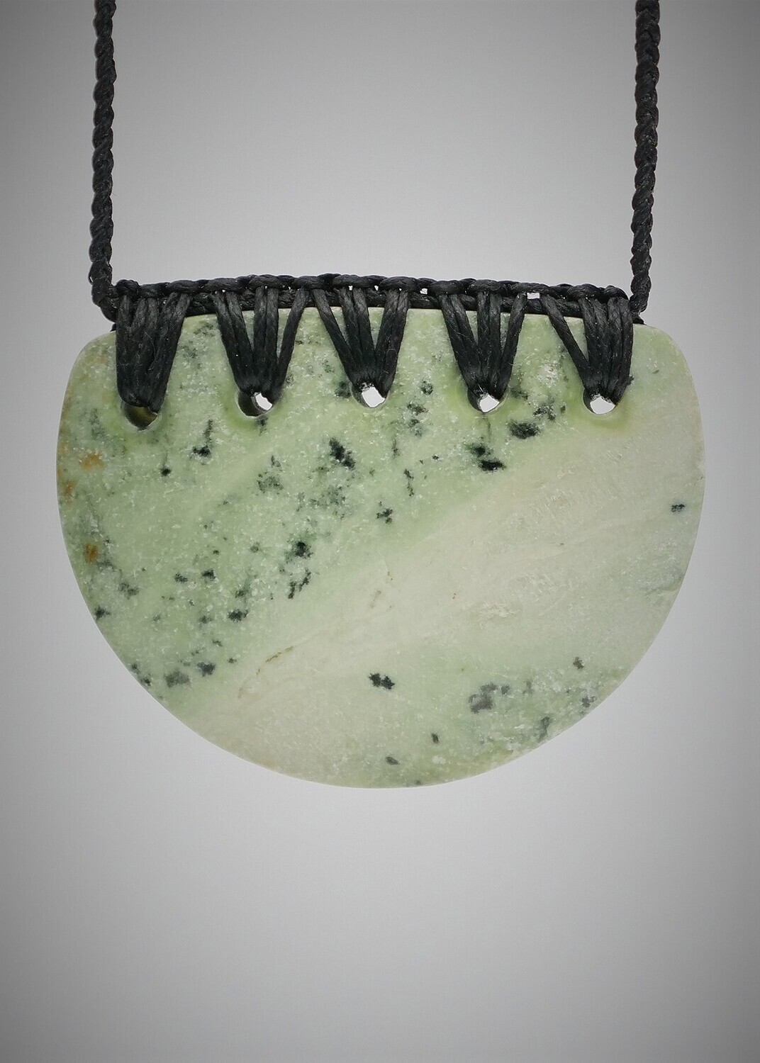 Greenstone Disc (Porohita) NZ Genuine Inanga stone - Marokopa