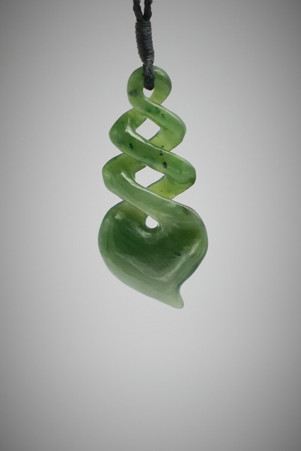Moko Pounamu Triple Pikorua (Twist) NZ Genuine Kawakawa Greenstone ...
