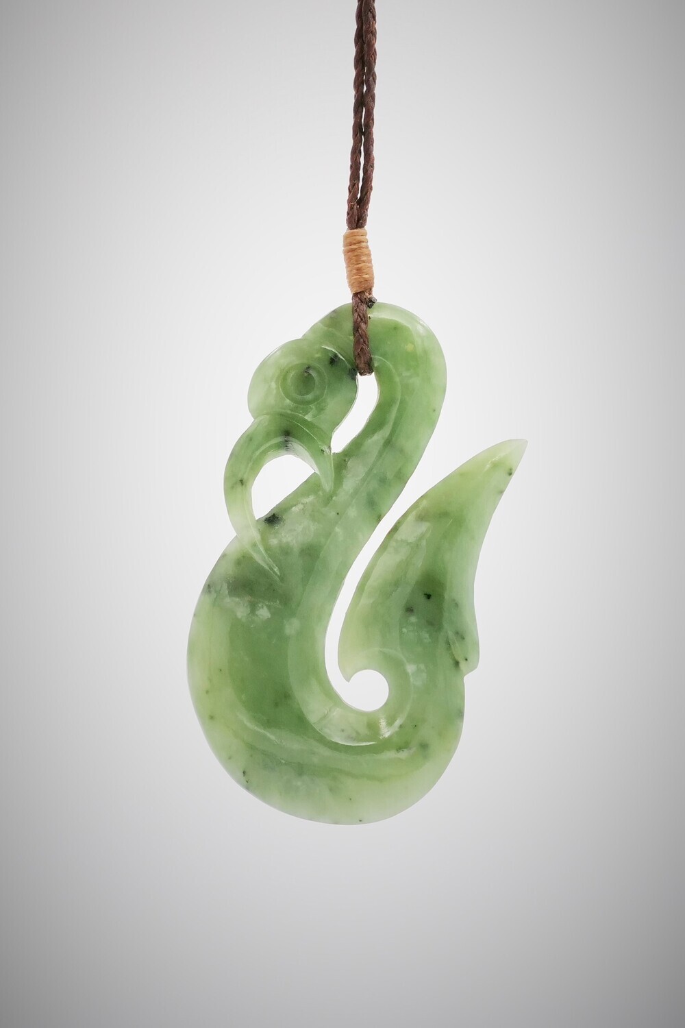 Moko Pounamu Manaia NZ Genuine Inanga Greenstone - Kawerau
