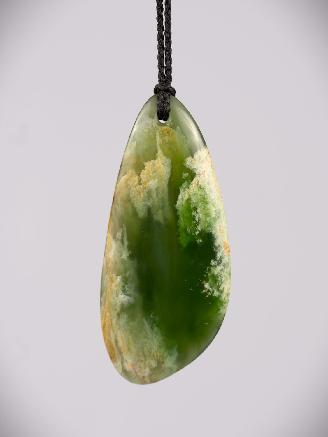 Moko Pounamu Roimata (Teardrop) NZ Genuine Kahurangi Flower Greenstone ...
