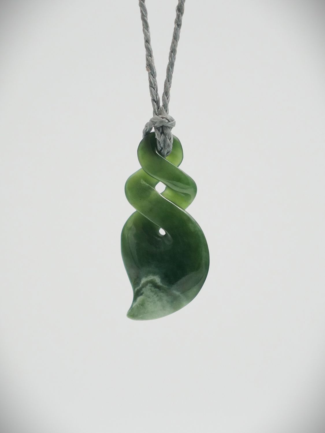 Moko Pounamu Double Pikorua (Twist) NZ Genuine Kawakawa Flower ...