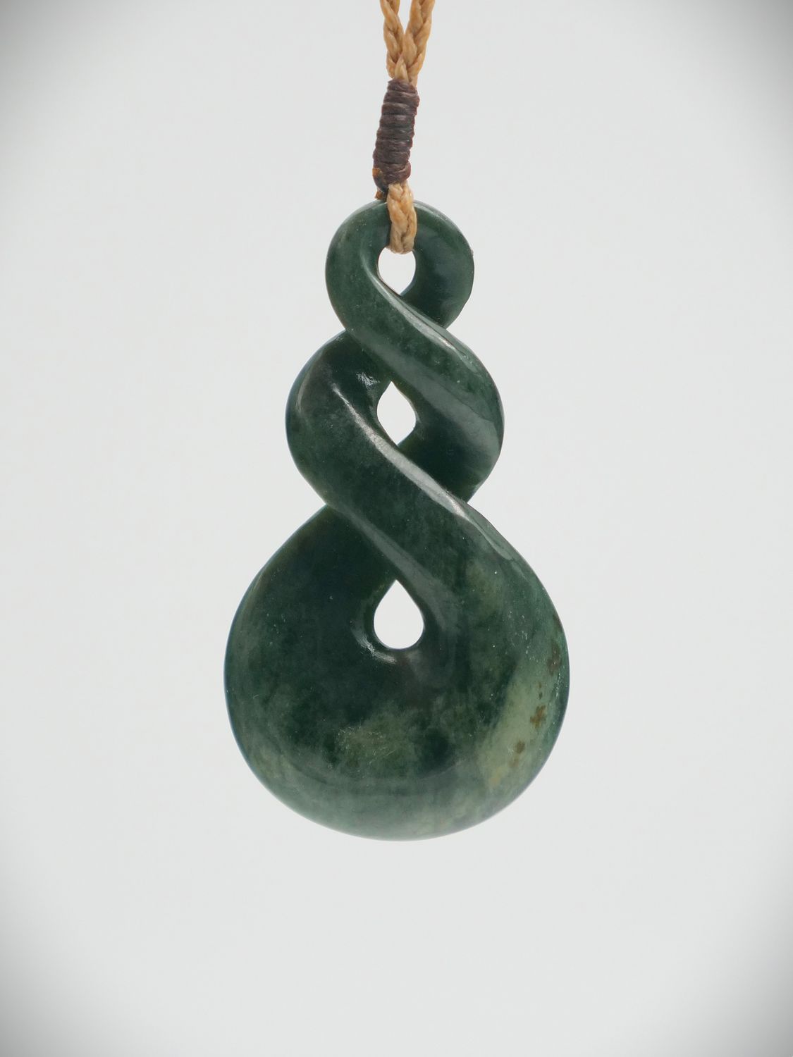 Moko Pounamu Double Pikorua (Twist) NZ Genuine Kawakawa Flower ...