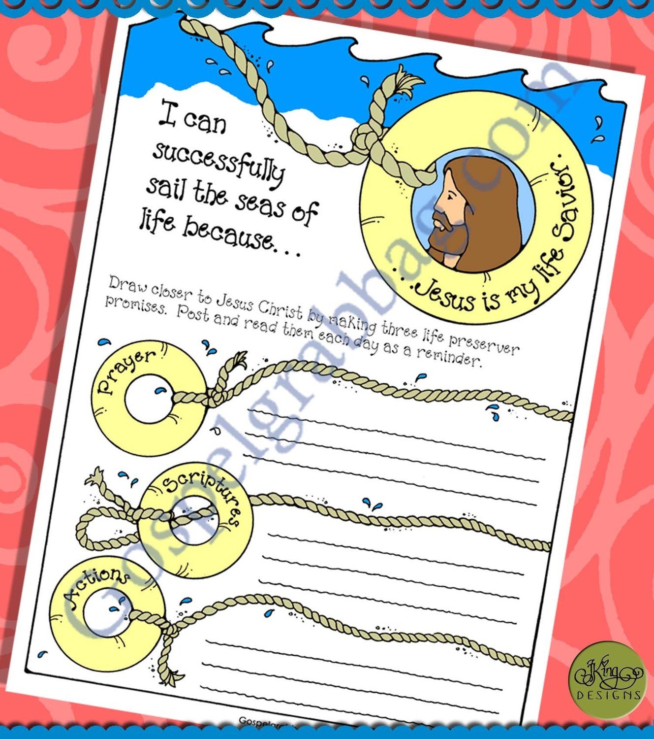 Jesus Is My Savior - Life Preserver Promises poster | Handout ...