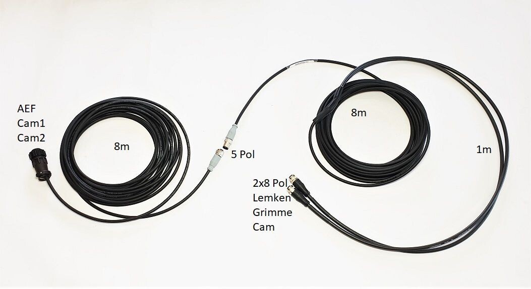 Kamera Kabel 2x Cam Lemken auf AEF ohne Miniplexer