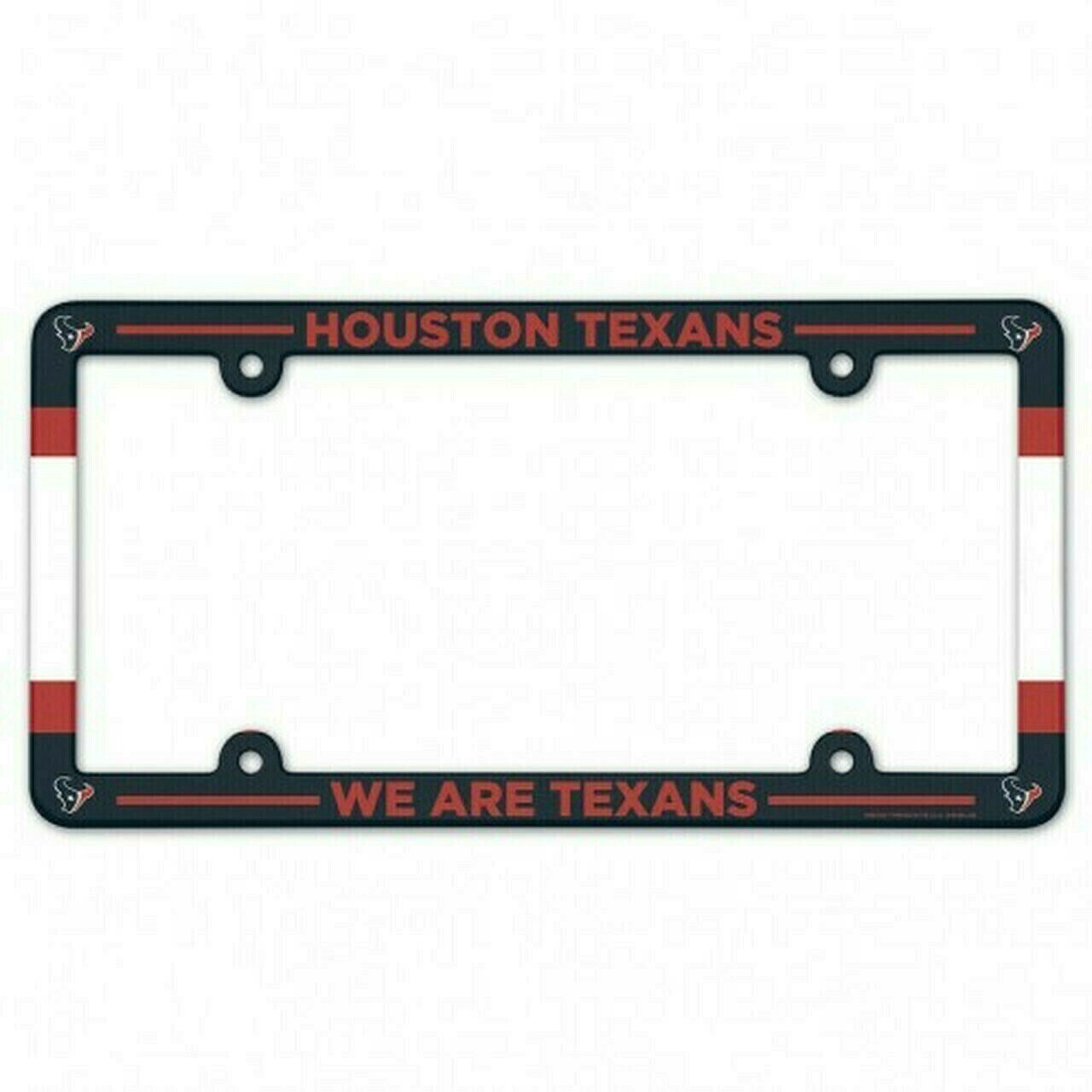 Houston Texans Plastic License Plate Frame