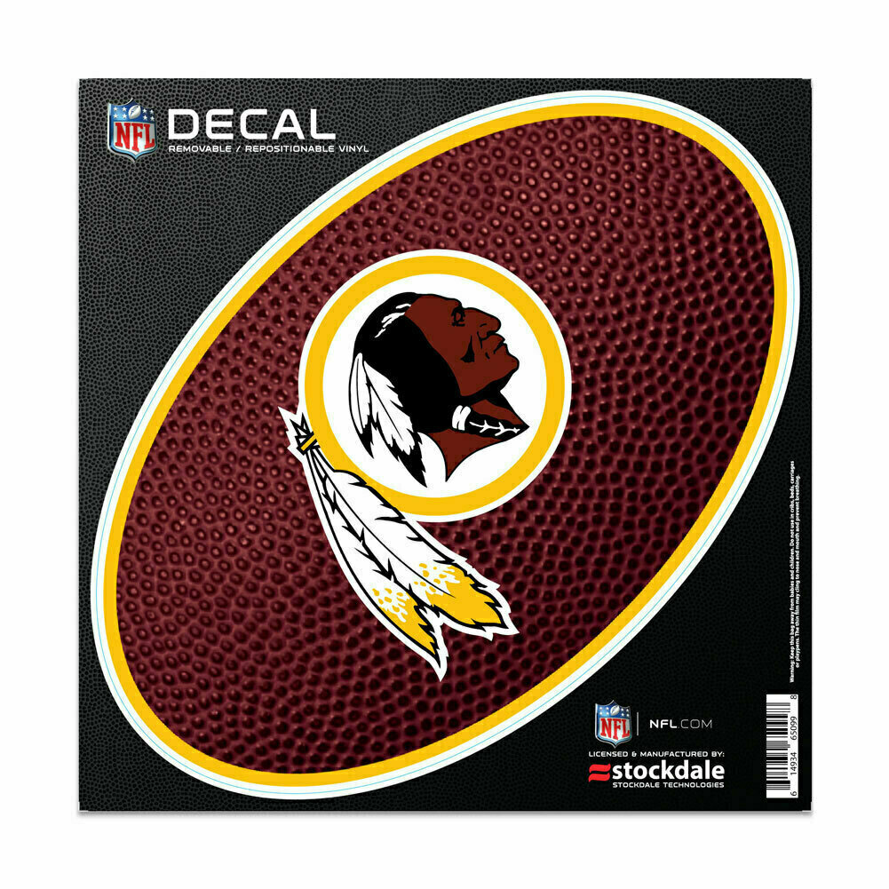 Washington Redskins 6" x 6" Repositionable Team Decal