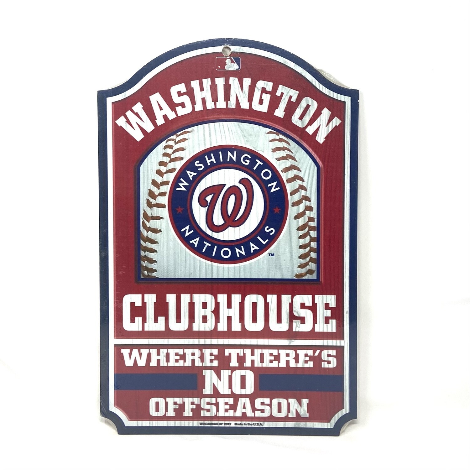 Washington Nationals 11"x 17" Wooden Clubhouse Sign