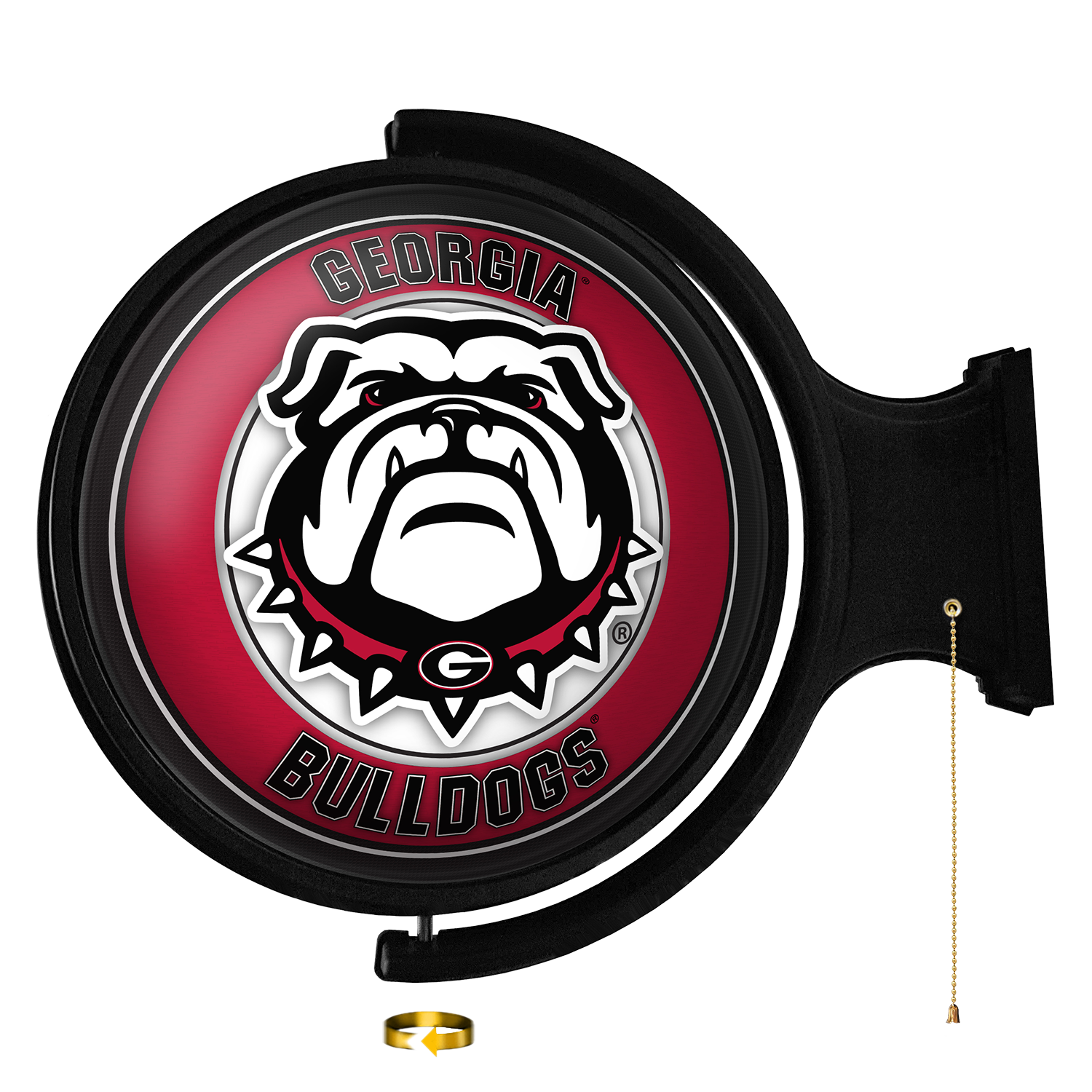 Georgia Bulldogs Uga Original Round Rotating Lighted Wall Sign