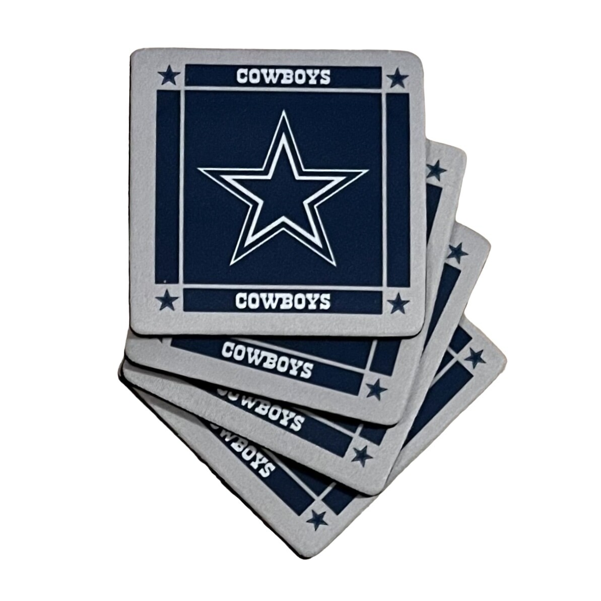 Dallas Cowboys Square Coaster Set 4 Pack
