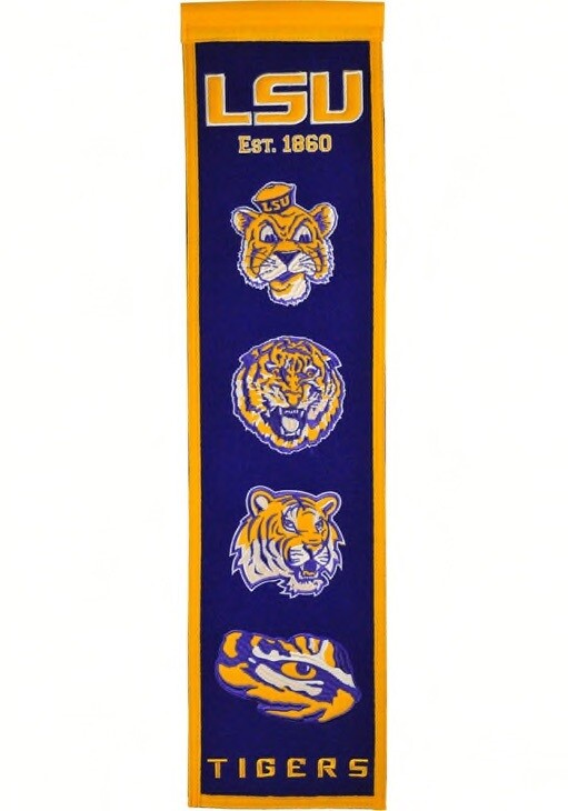 LSU Tigers 8" x 32" Heritage Banner