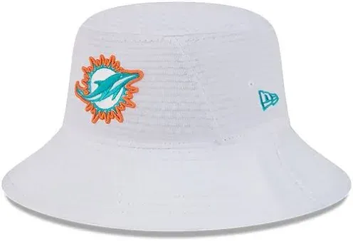Miami Dolphins Men’s New Era White 2024 NFL Training Camp Bucket Hat