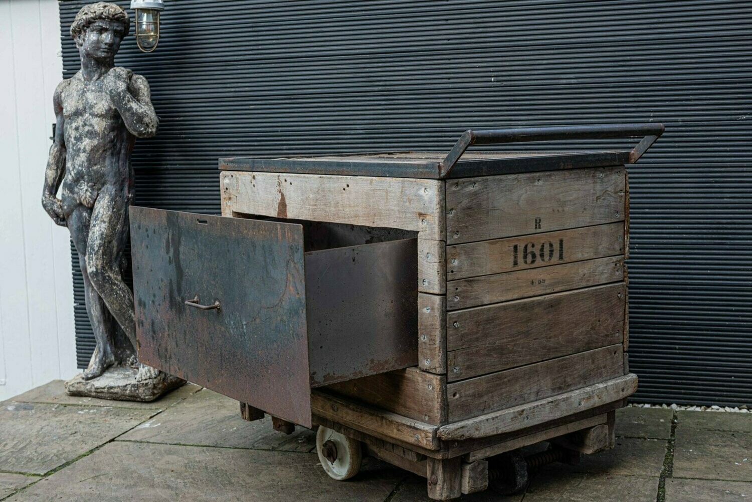 Industrial Factory Trolley Mill Cart C.1950