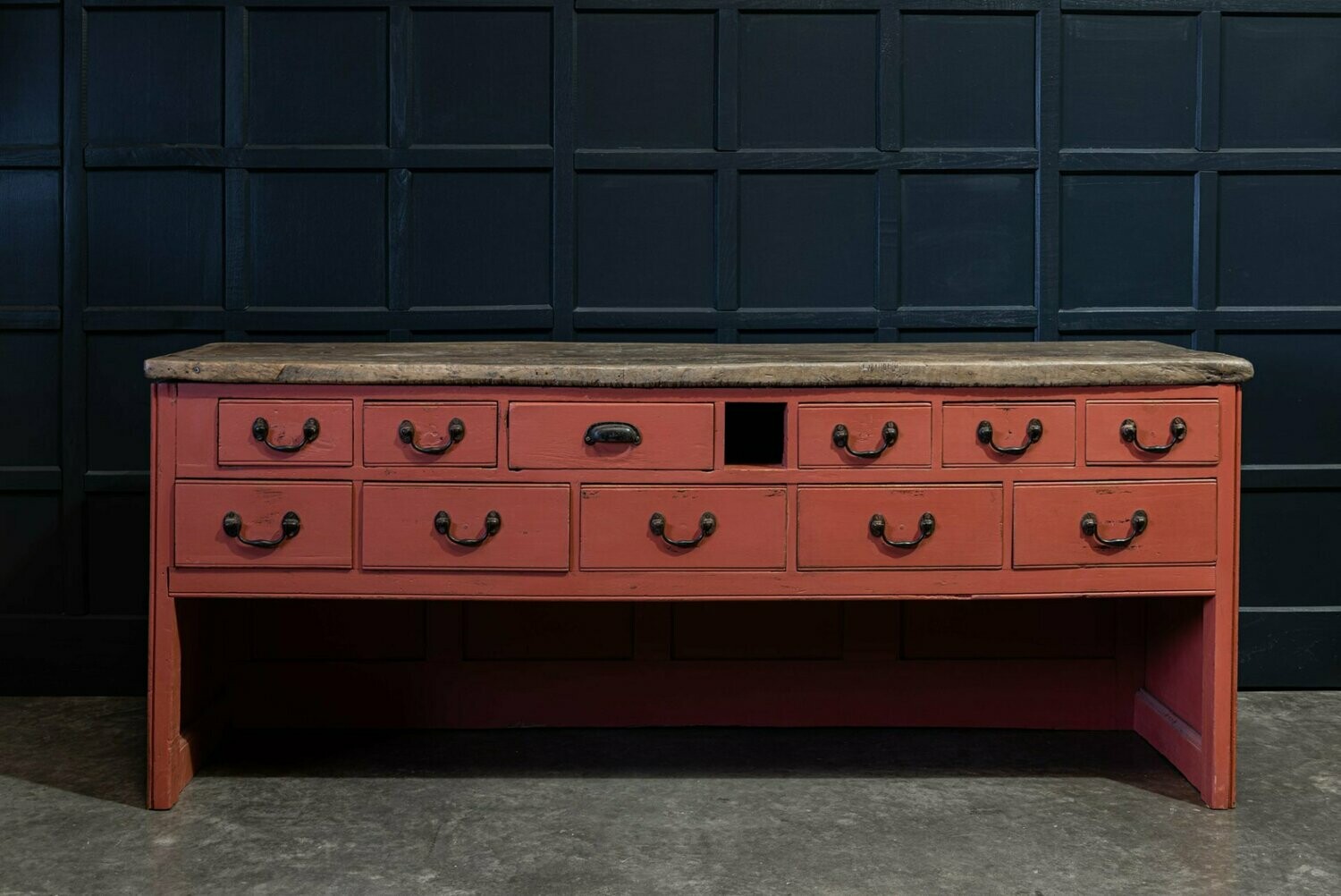 19thC Elm Hardware Counter