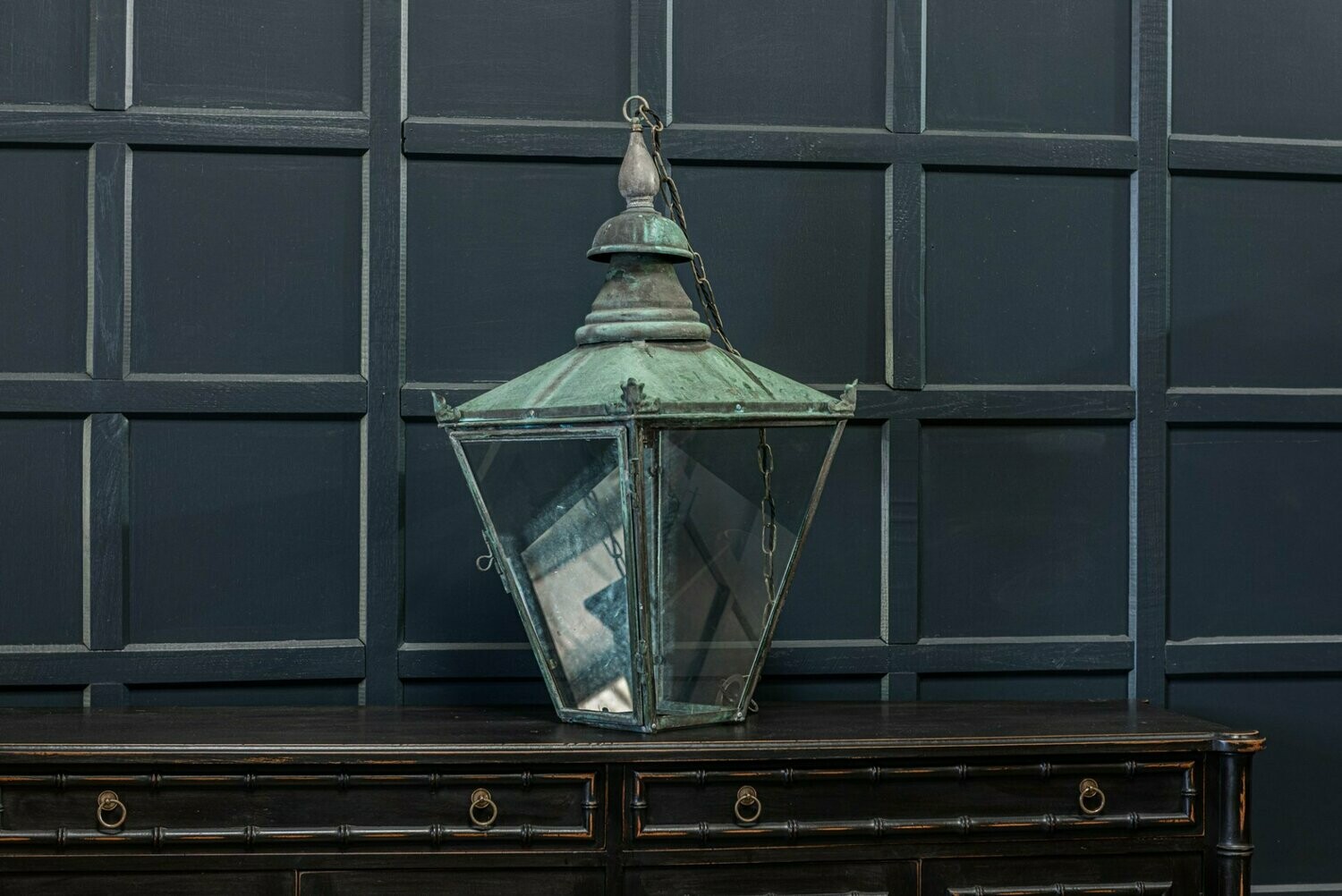 Large Verdigris Glazed Lantern