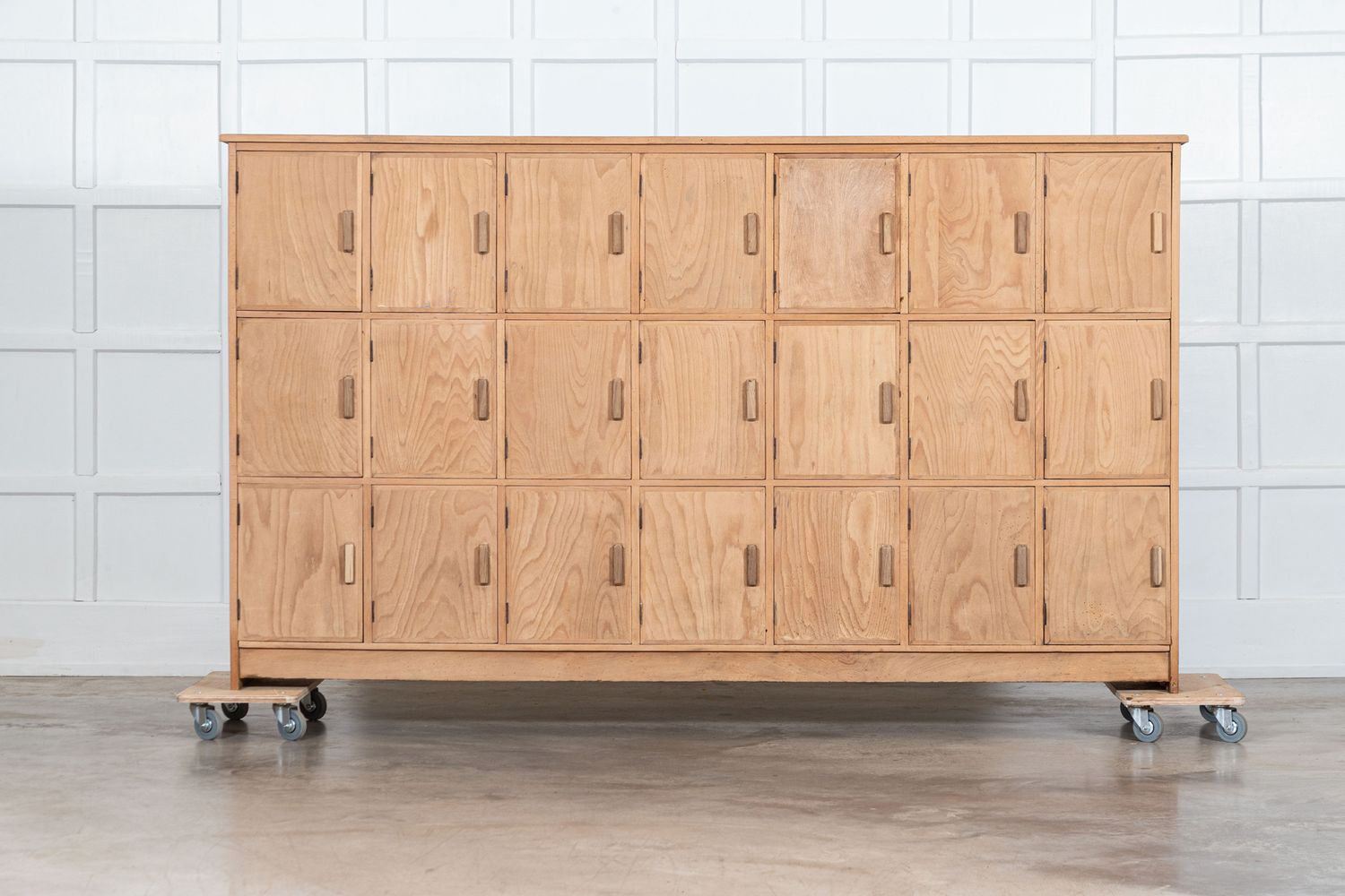 Large English Oak & Pine Locker Cabinet