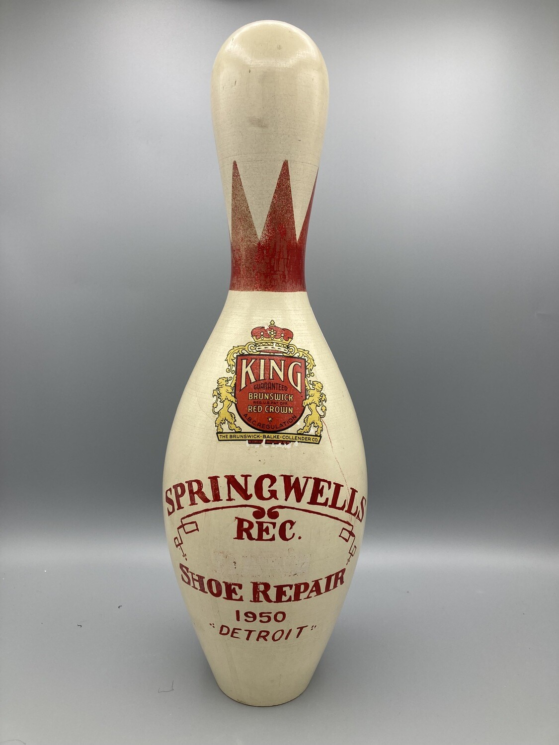 King Brunswick Red Crown Bowling Pin - Store - Gathered Creations