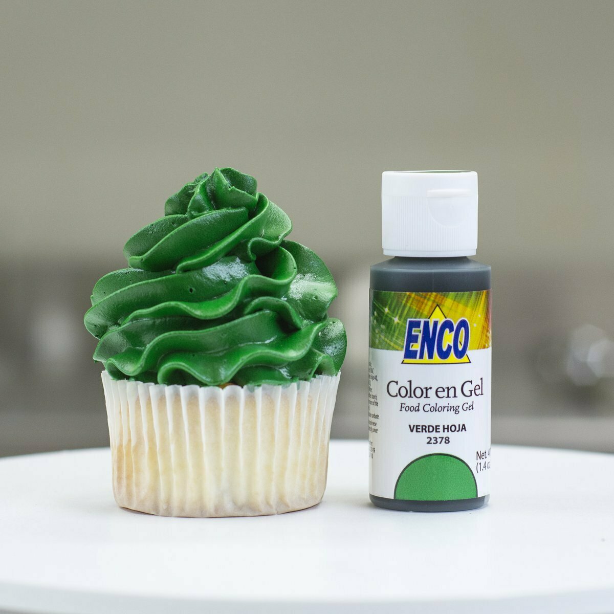 ENCO 2378 Color Gel Verde Hoja 40 Grs En