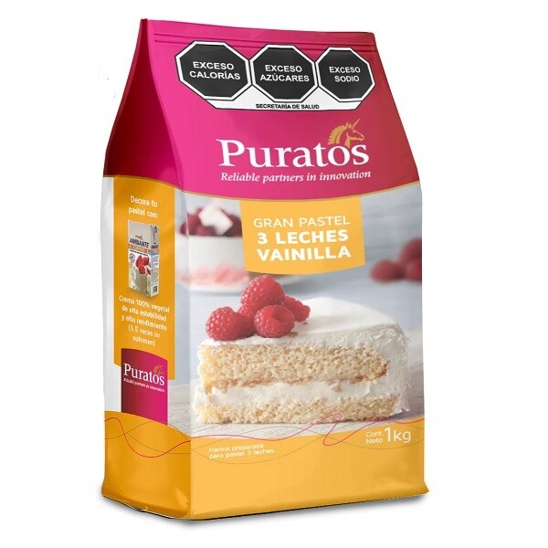 PURATOS 4013316 Mezcla Gran Panque 3 Leches Vainilla 1kg