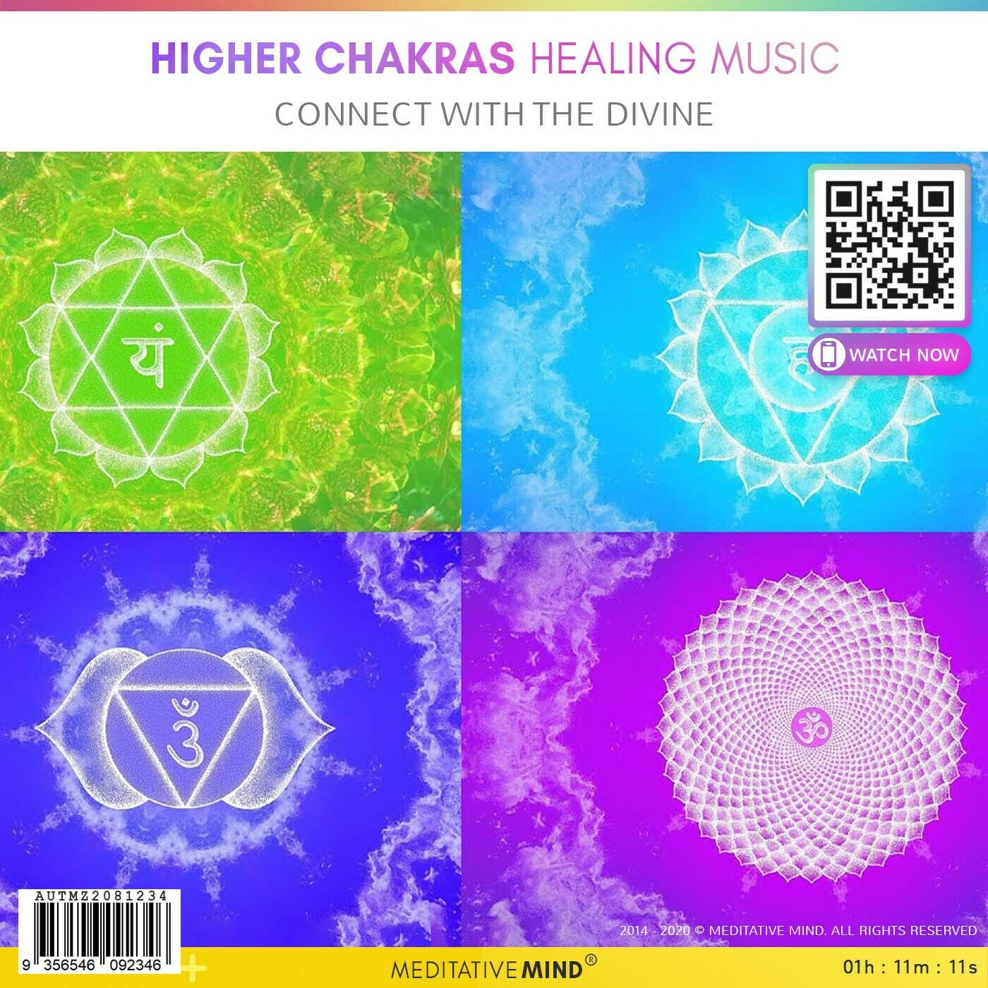 HIGHER CHAKRAS HEALING MUSIC - Connect with the Divine | Meditative ...