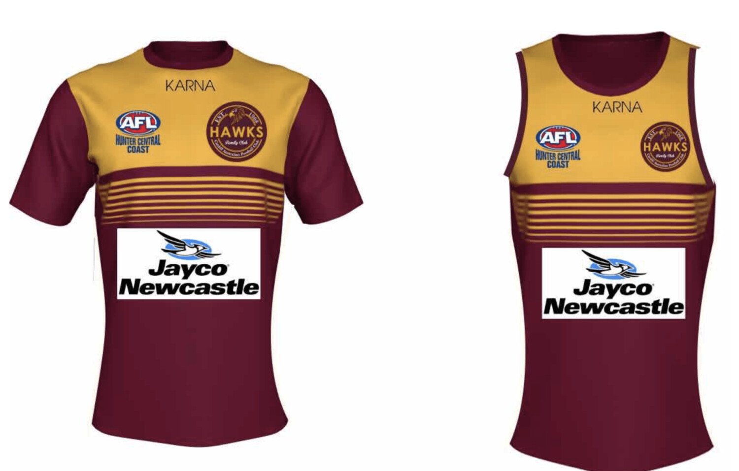 CARDIFF HAWKS AFL CLUB TRAINING SINGLET - CUSTOM PRODUCT