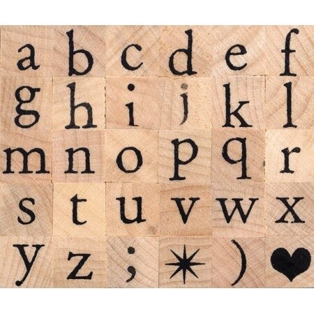 Alfabet stempel kleine letters