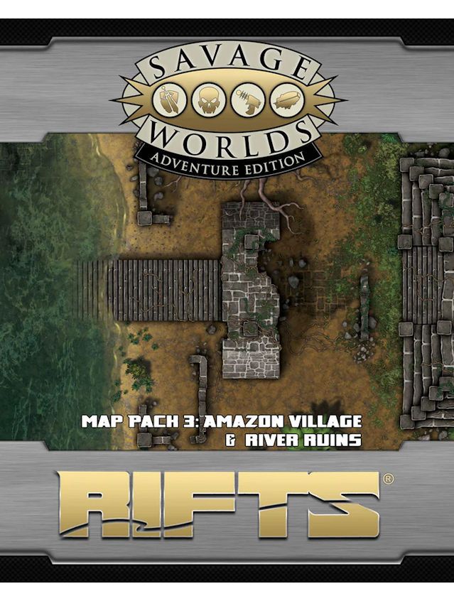 Savage Worlds Rifts Map Pack 3 Amazon Village & River Ruins (Revised)
