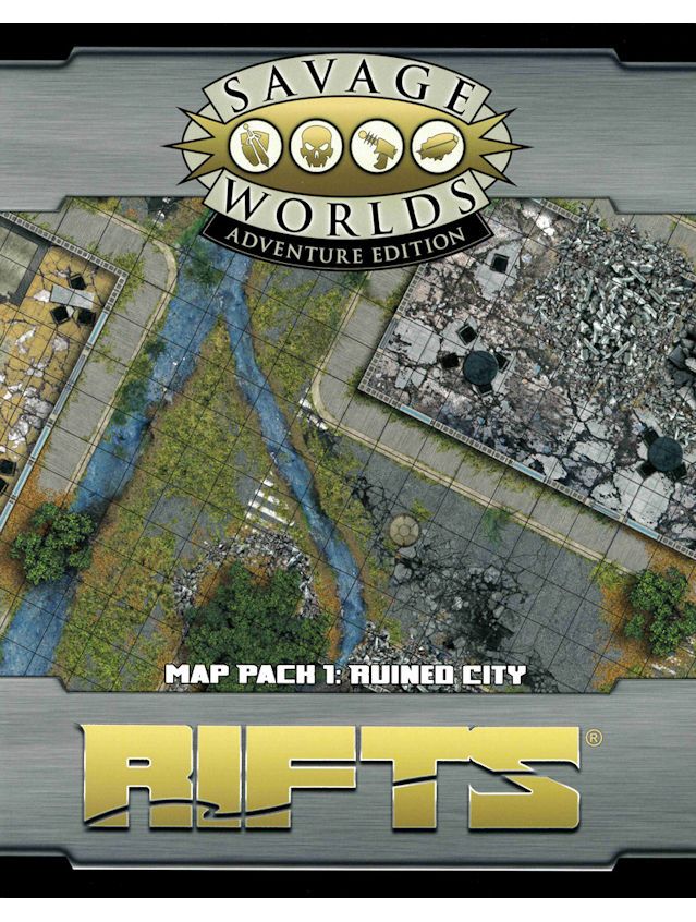 Savage Worlds Rifts Map Pack 1 Ruined City (Revised)