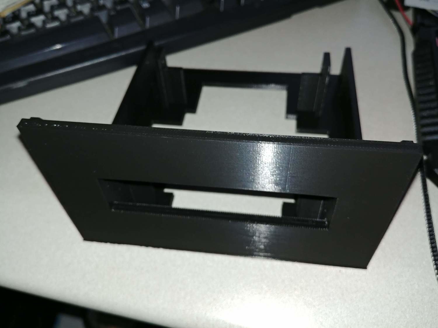 3D printed full height 5.25″ drive bay adapter for 1 3.5″ drive (gotek ...