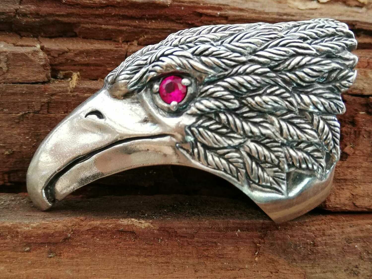 Adlerkopf, massiv, gross und schwer, Echt Silber 925