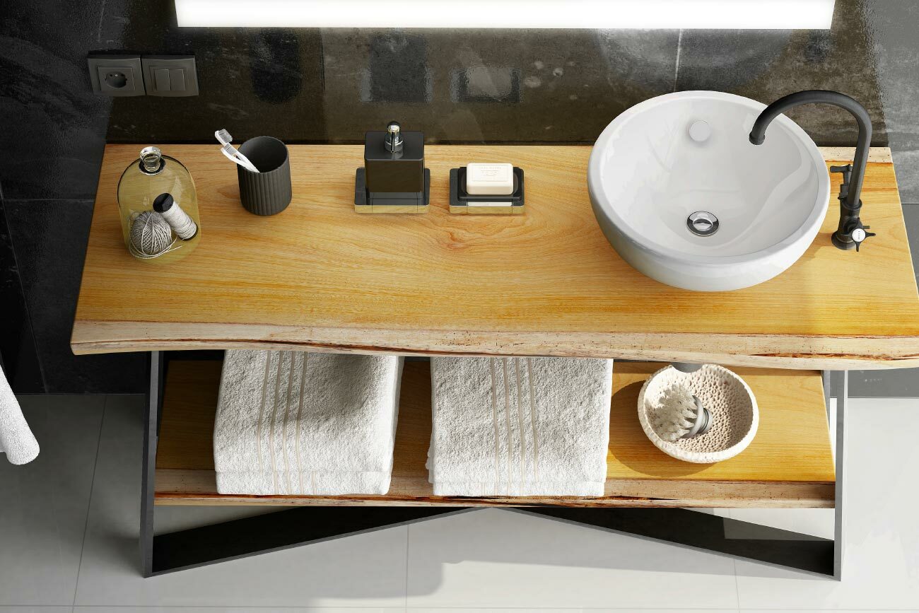 Plans vasque bois d'iroko