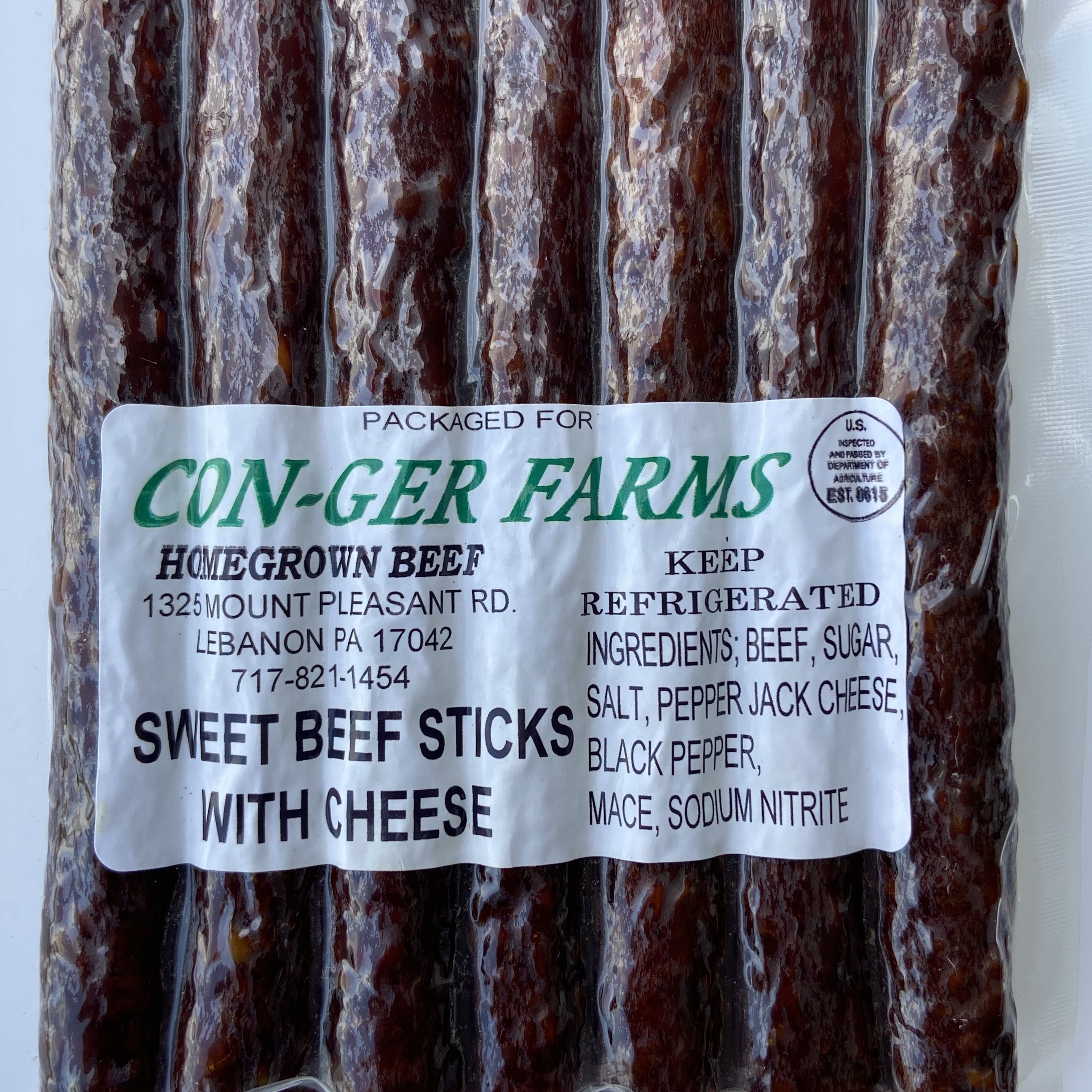 Con-Ger Farms Beef Sticks