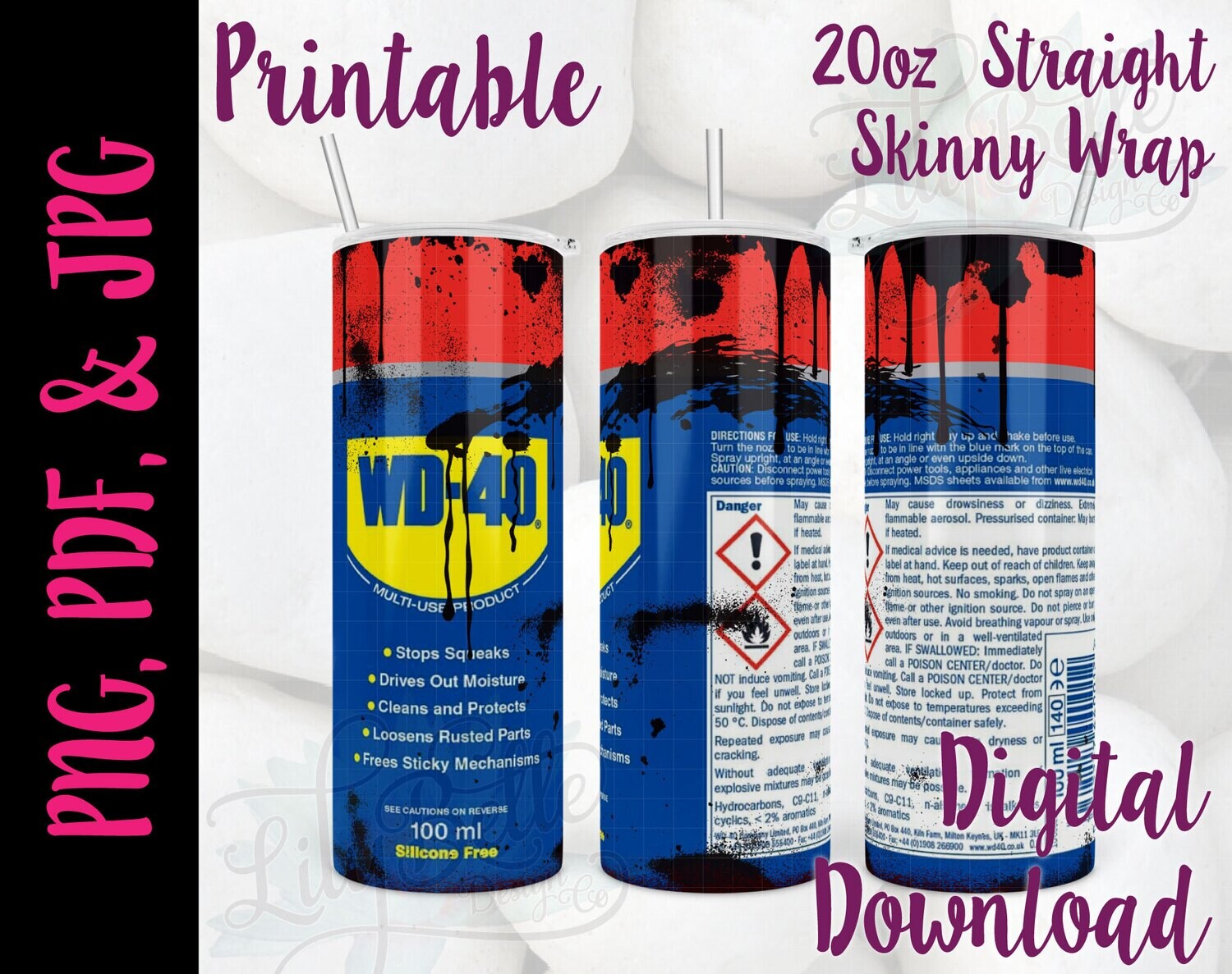 WD-40 Can 20oz Tumbler Wrap