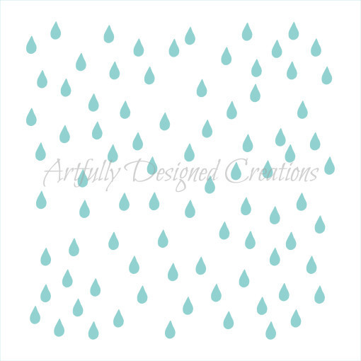 AD Rain Drops Stencil