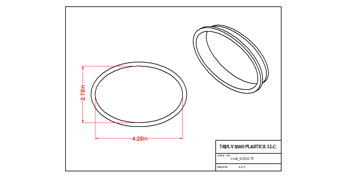 Oval 4.25" x 2.75"