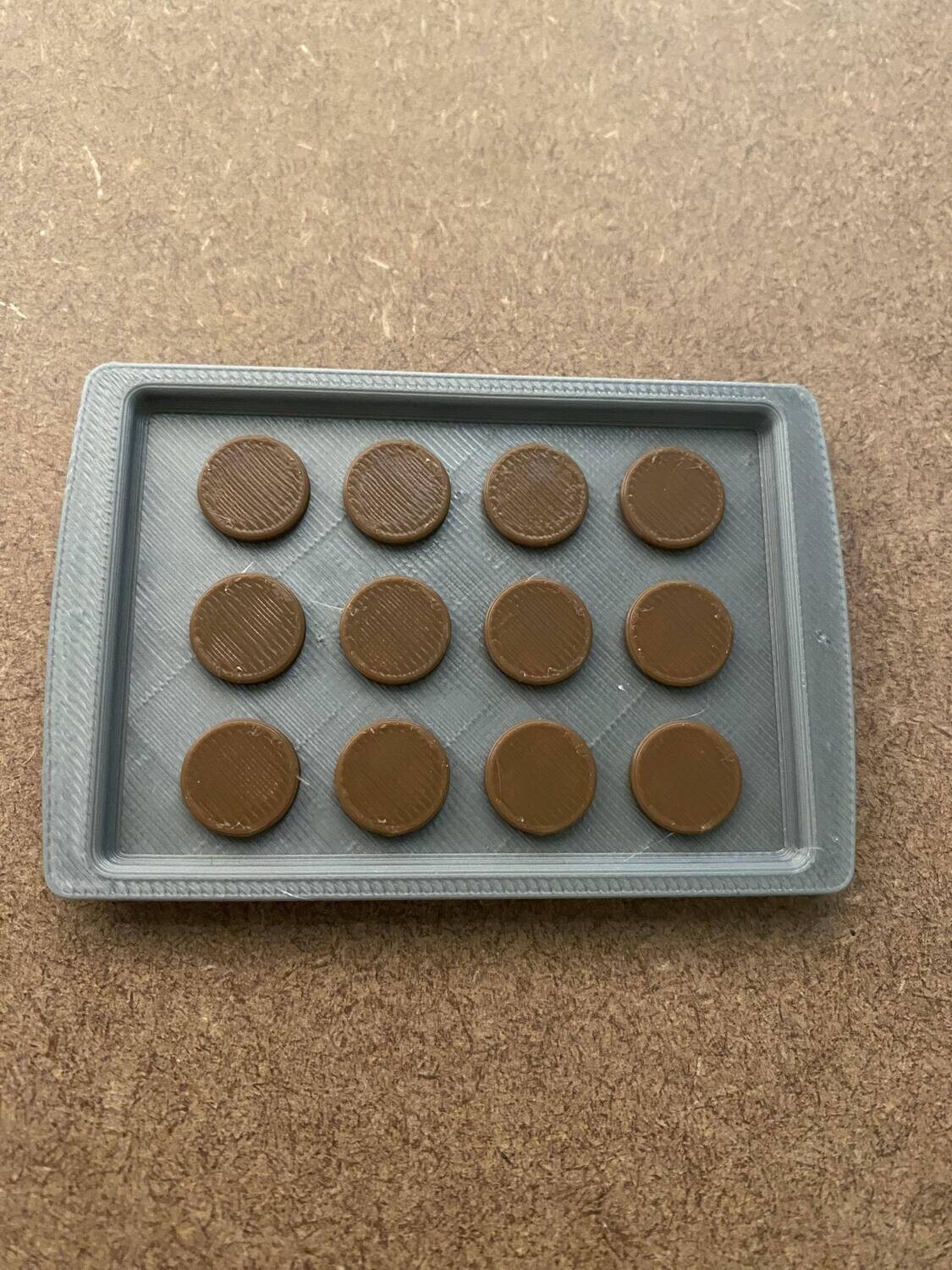 Elf Tray Mini Baking Sheet w/Burnt/Choc Cookies