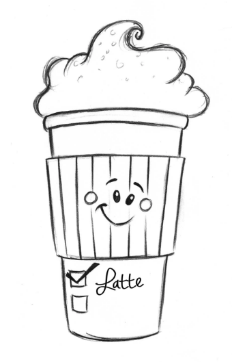 Latte Coloring Page Coloring Pages