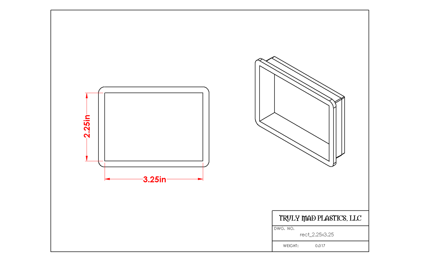 Rectangle 2.25" x 3.25"