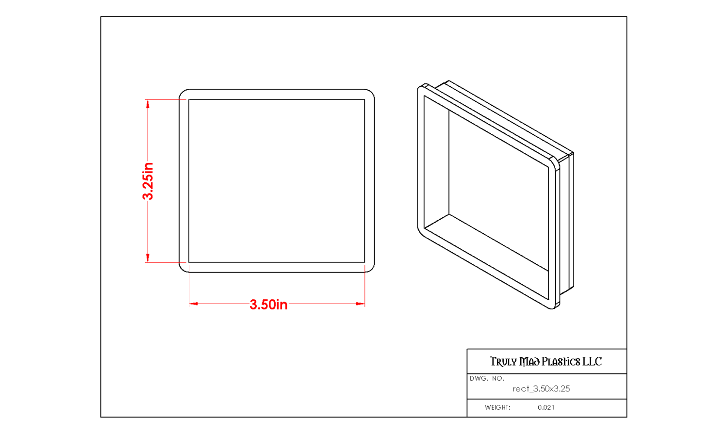 Rectangle 3.50" x 3.25"