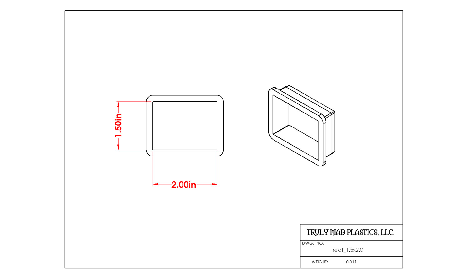 Rectangle 1.50" x 2.00"