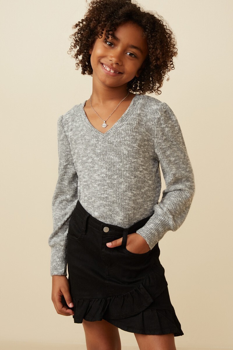 Minna Speckled Rib Top, TWEEN